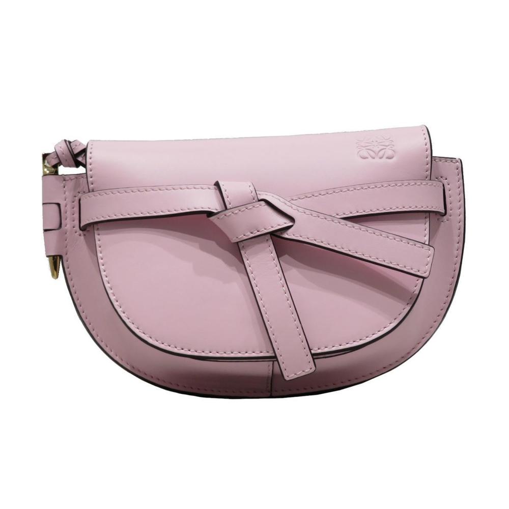 Loewe Gate Bum Bag Leather Waist Bag Pink - Gem